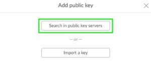 Comment ajouter une clé publique ? - Mailfence Support
