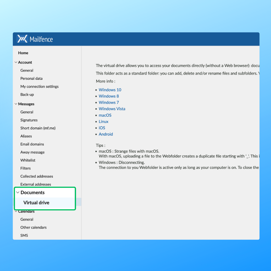 What is a Virtual Drive and How to Use it? - Mailfence Support