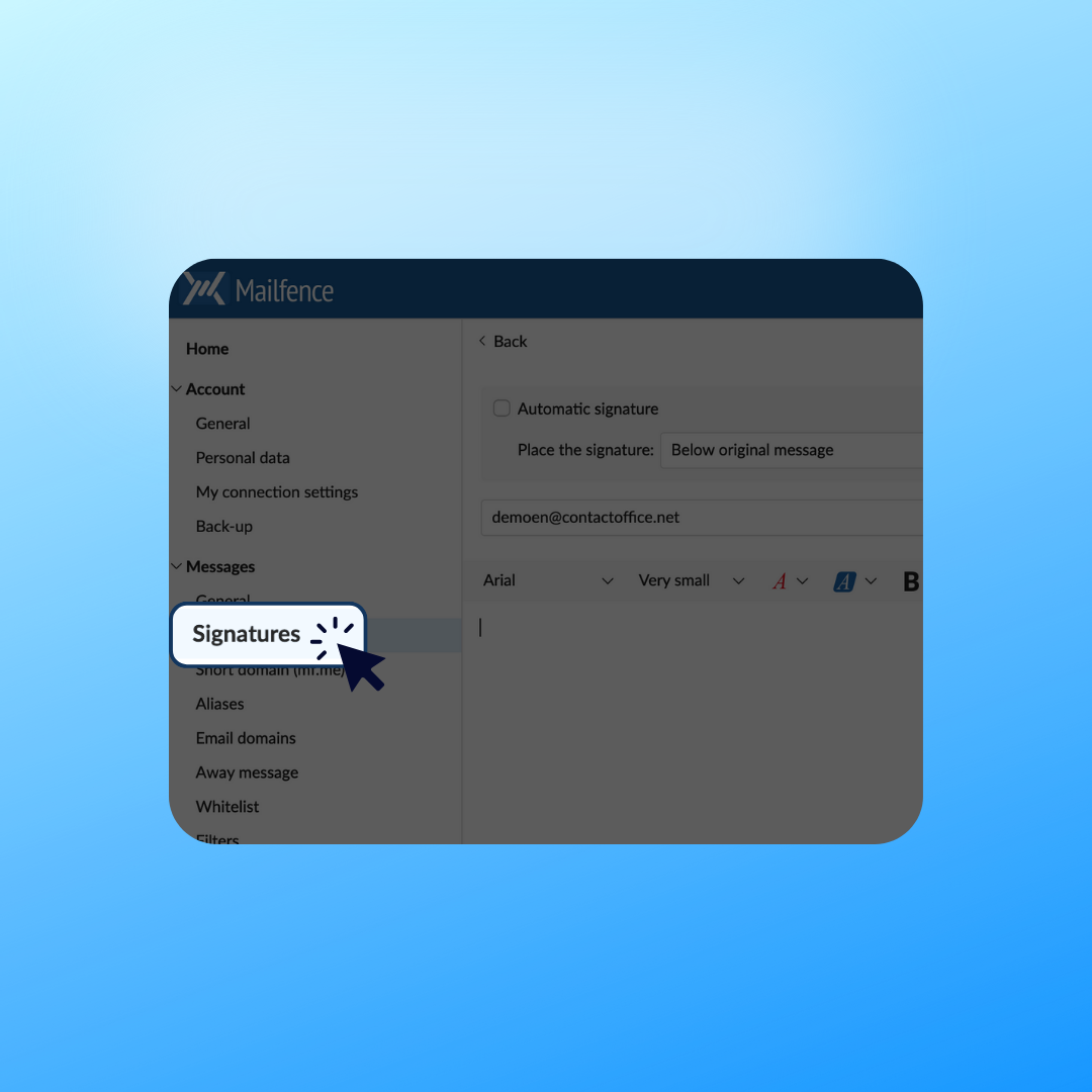 How to Set Up a Custom Email Signature with Mailfence - Mailfence Support